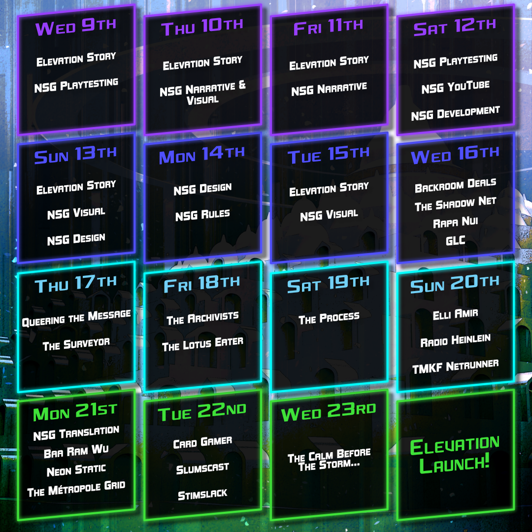 Welcome to Elevation Previews - Null Signal Games